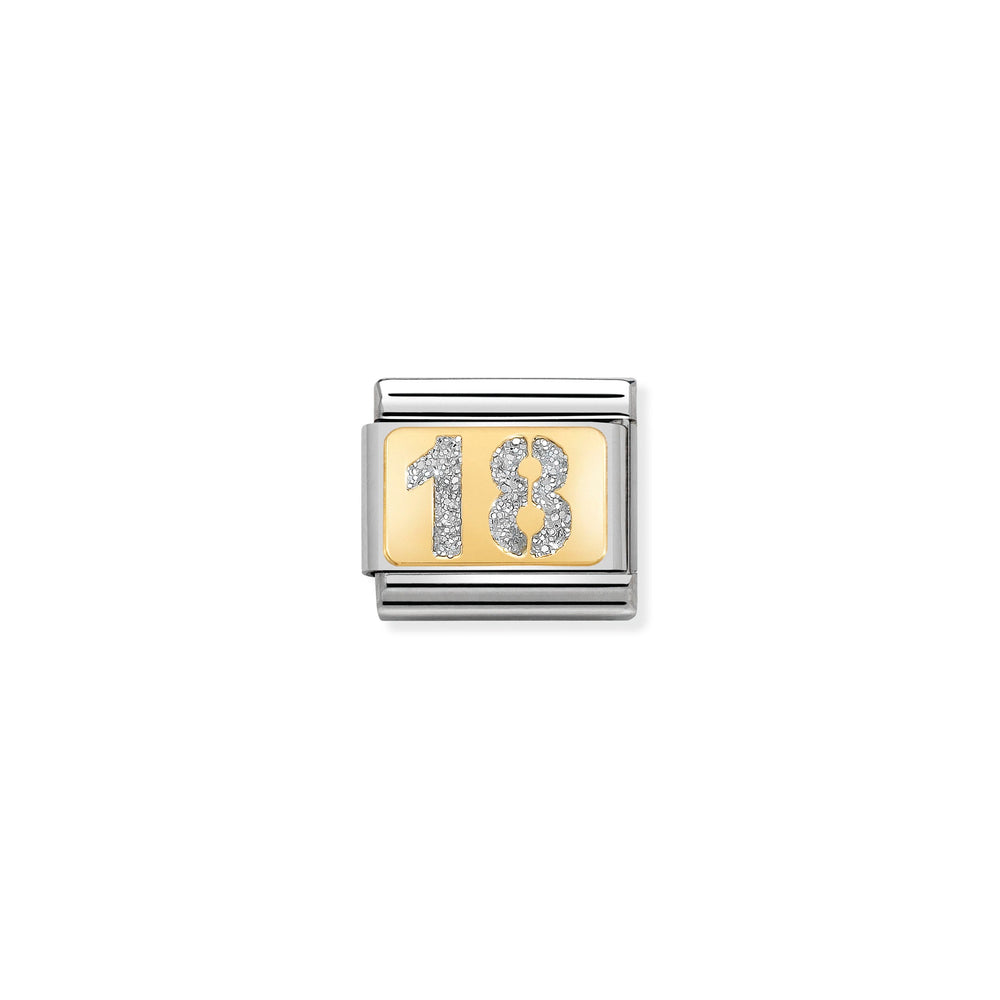 Composable Classic Glitter Plates In Steel, Enamel And 18k Gold 18 Sil