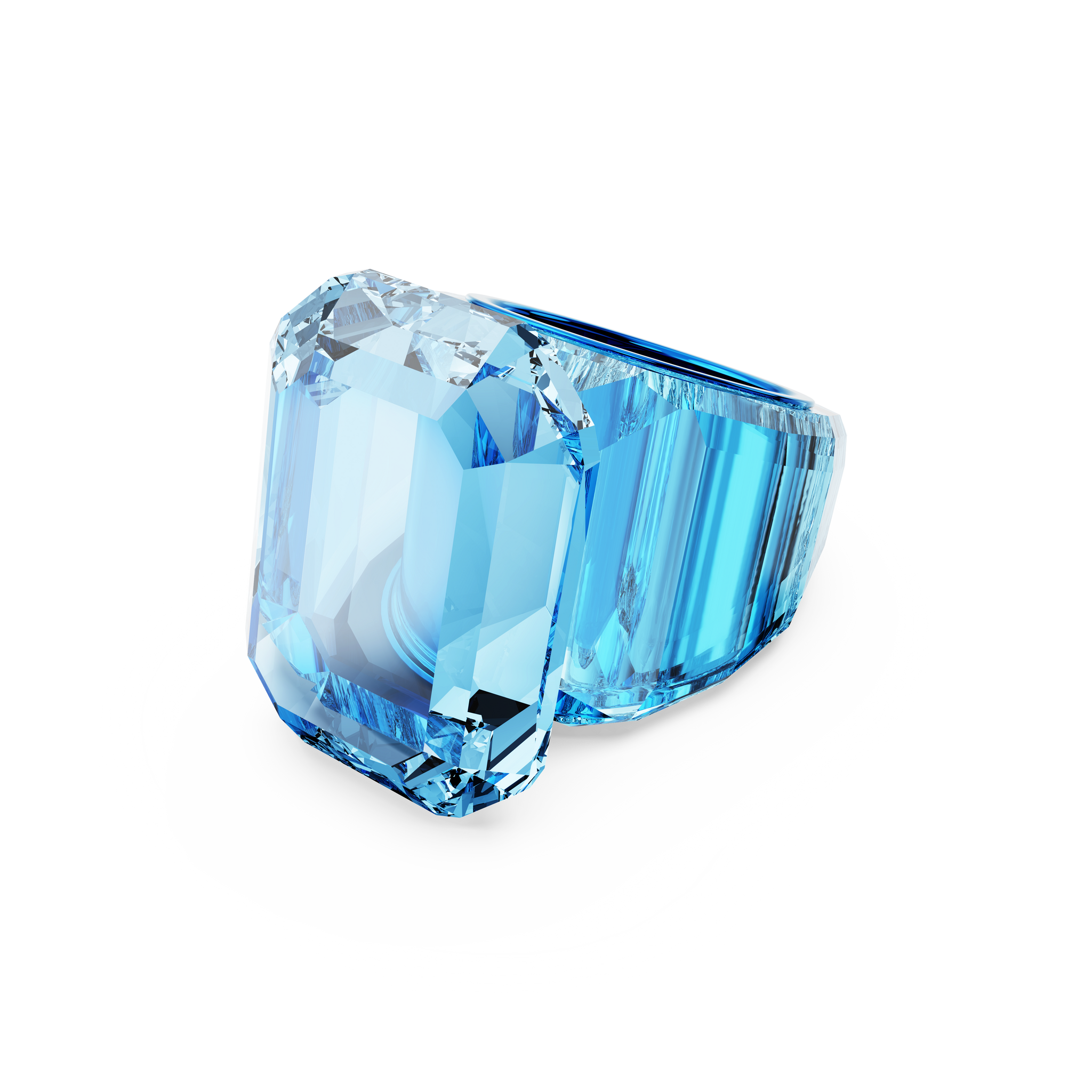 Swarovski Lucent cocktail ring, Octagon cut, Blue 5607351